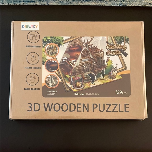 Games | New In Box 3d Wooden Puzzle Hunting Cabin | Poshmark